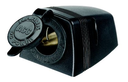 Cigarette Socket – Single Surface Mount - BLACK