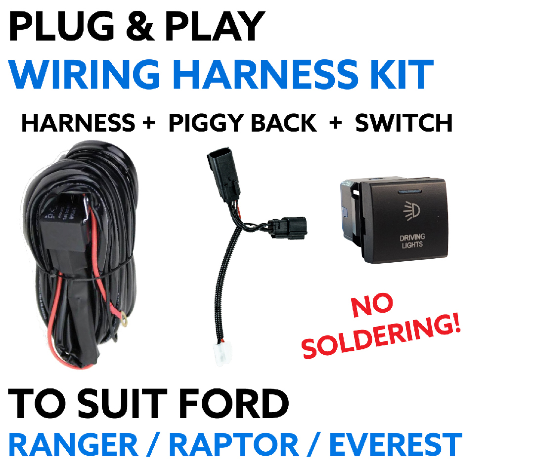 Ford Ranger & Everest Plug & Play Driving Light / Lightbar Wiring ...