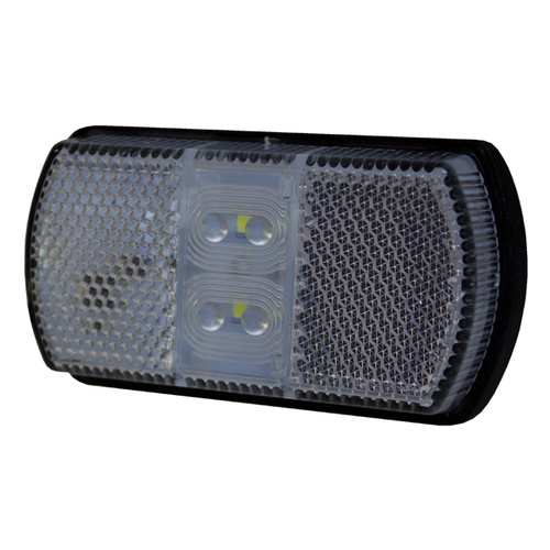 Clear LED Front Clearance Marker 9-33V 0.5m Cable
